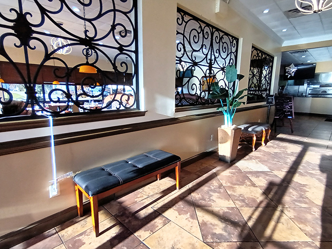 The waiting area where strangers become temporary friends, united by the universal language of "I hear their pancakes are amazing."