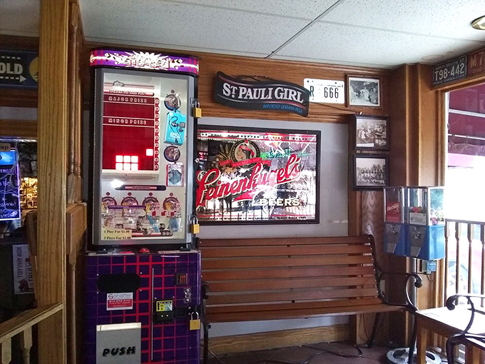 Vintage signs and neon beer logos aren't just decor—they're time machines to an era when calories weren't counted and portions weren't questioned.