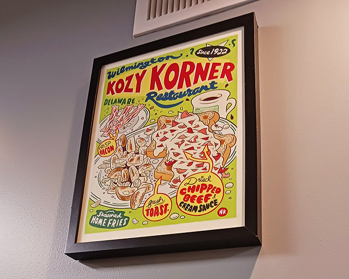 Vintage wall art celebrates what Kozy Korner does best&mdash;comfort food that's been making Wilmington mornings better since 1922.