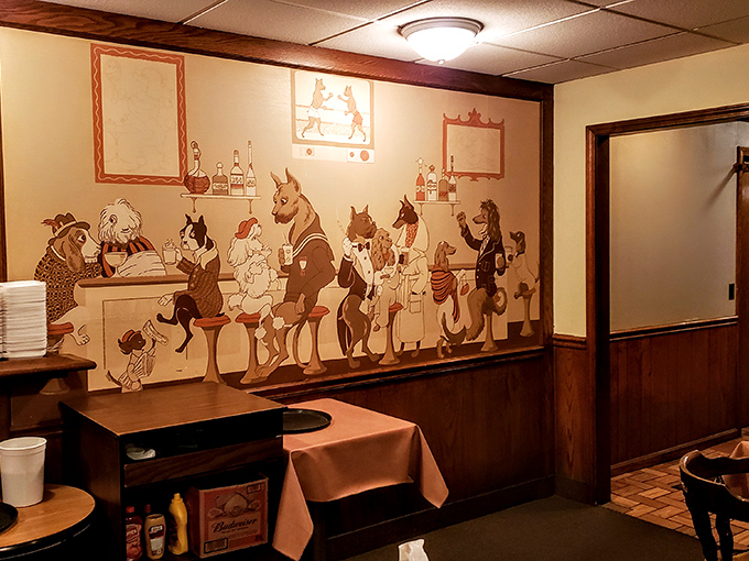 This whimsical animal mural proves that even serious German restaurants know the importance of not taking themselves too seriously.