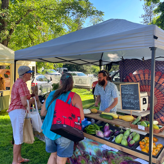 The farmers' market connects you directly with growers who actually know your name. 