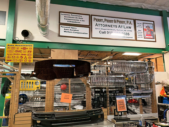 Auto parts and accessories that would make any car enthusiast's heart race. The perfect spot to find that elusive piece for your restoration project.