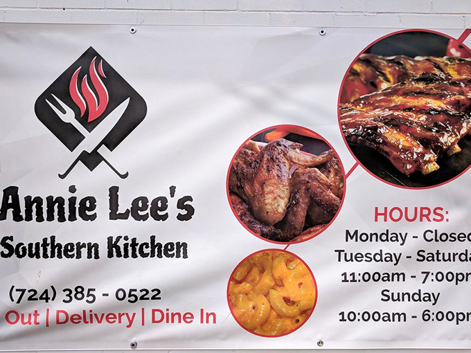The banner tells you everything you need to know: chicken, ribs, mac and cheese &ndash; the holy trinity of comfort food.