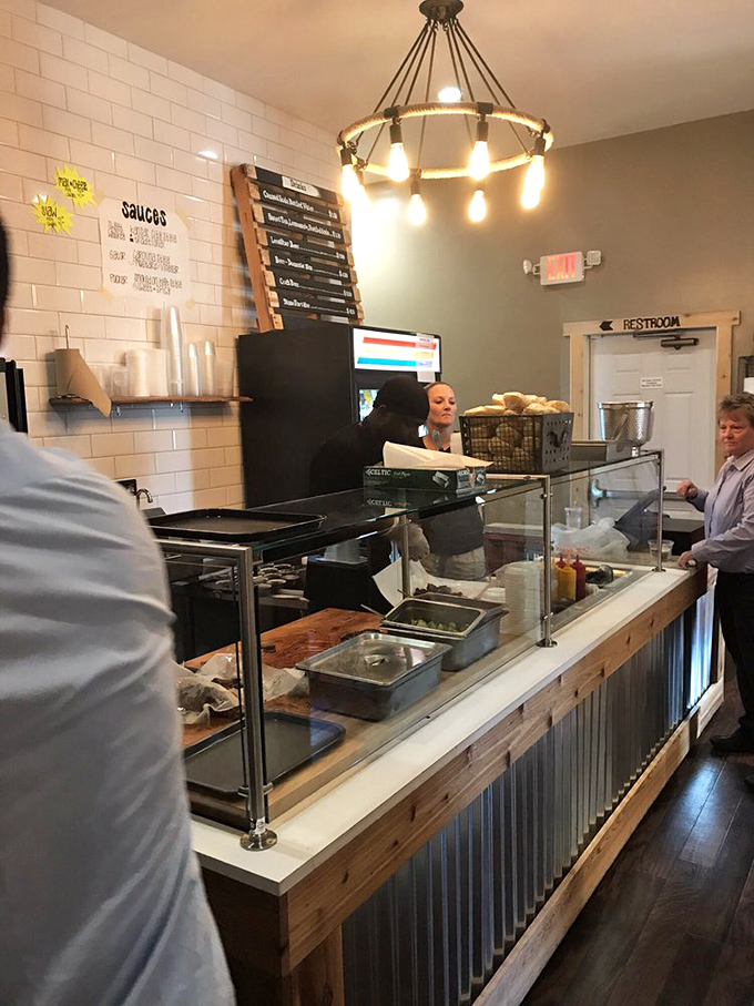 Command central for carnivorous cravings. This counter separates the hungry masses from barbecue nirvana&mdash;cross it and enter a smoky paradise.