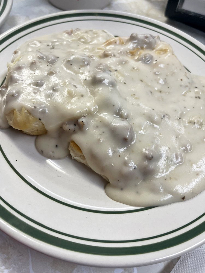 Biscuits and gravy that would make your grandmother both proud and jealous. Southern comfort with a Hoosier accent.