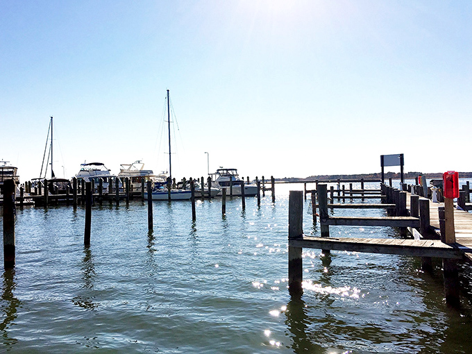 The marina view isn't just pretty&mdash;it's a reminder that at The Narrows, your seafood's commute was probably shorter than yours was.