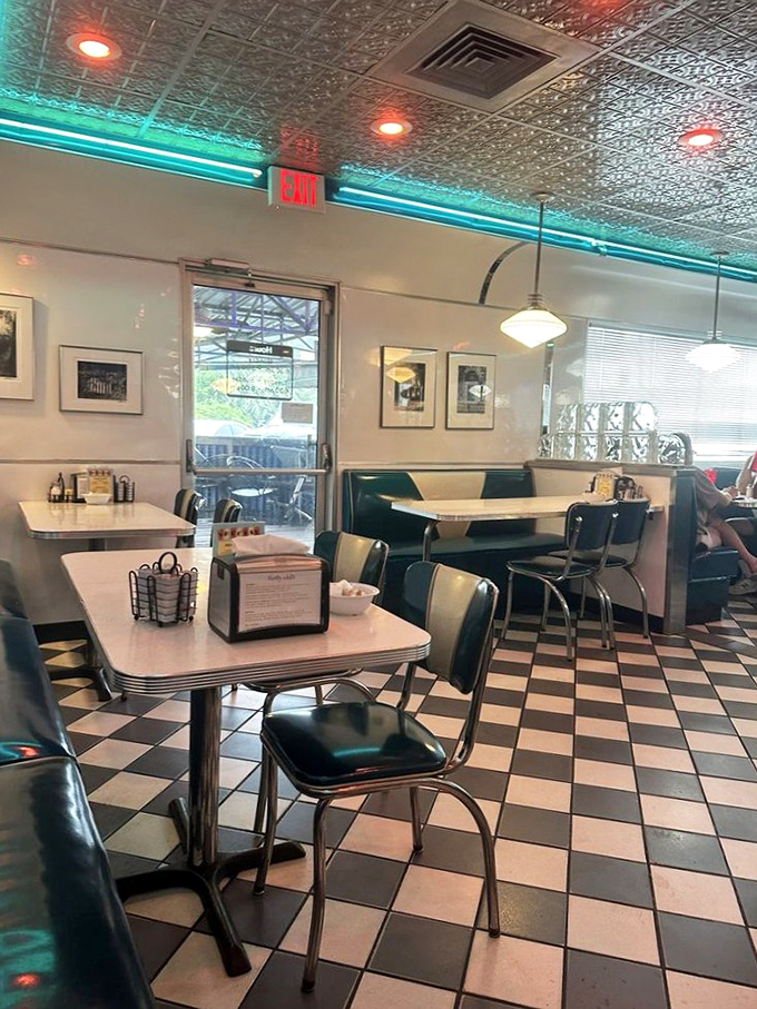 Booths designed for lingering conversations and second cups of coffee. The kind of seating that has witnessed first dates, family celebrations, and everyday moments.