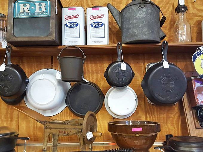 Cast iron cookware that's outlived several generations and is ready for yours. These pans have fried more eggs than most chickens have laid.