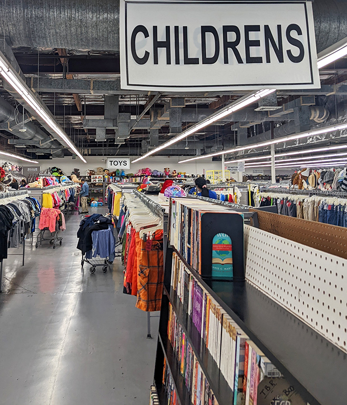 Where little fashionistas find their style without breaking the piggy bank. The "CHILDRENS" sign has seen generations of growth spurts.