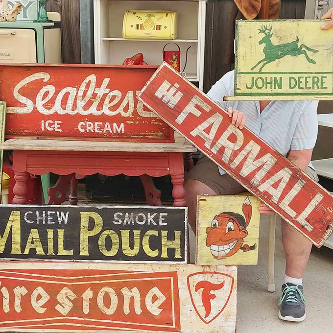 Advertising history you can hang on your wall. These vintage signs recall an era when Mail Pouch tobacco and Sealtest ice cream ruled rural America.