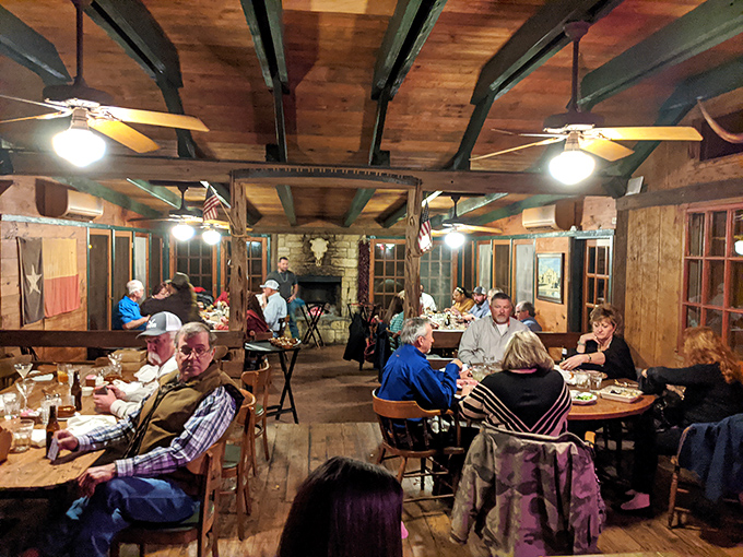 The dining room buzzes with the universal language of good food. Notice how nobody's looking at their phones&mdash;that's the power of proper barbecue.