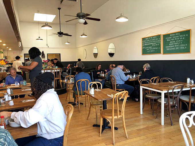 Packed tables and happy faces tell the real story &ndash; this is where Oakland comes to fuel up properly.