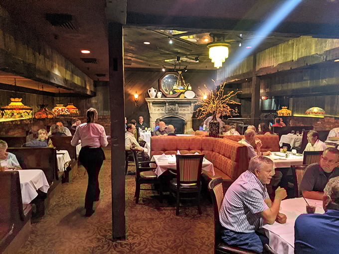 The dining room hums with the comfortable buzz of people having the kind of meals that become stories they'll tell tomorrow.