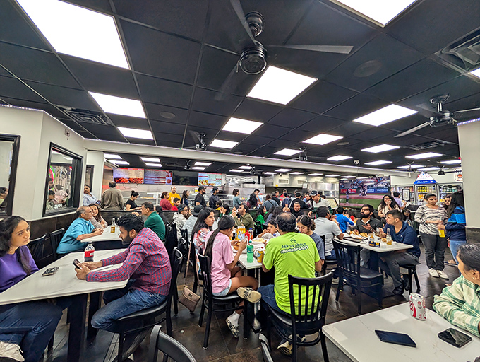 The true measure of a great restaurant: a diverse crowd of happy diners. No fancy marketing needed when the food creates its own buzz.