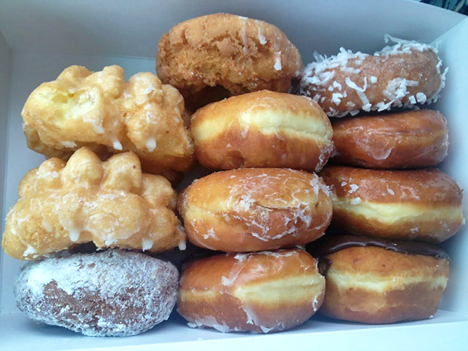 A box of mixed donuts: the ultimate democracy where glazed, chocolate, and jelly-filled coexist in perfect harmony. America could learn something here.