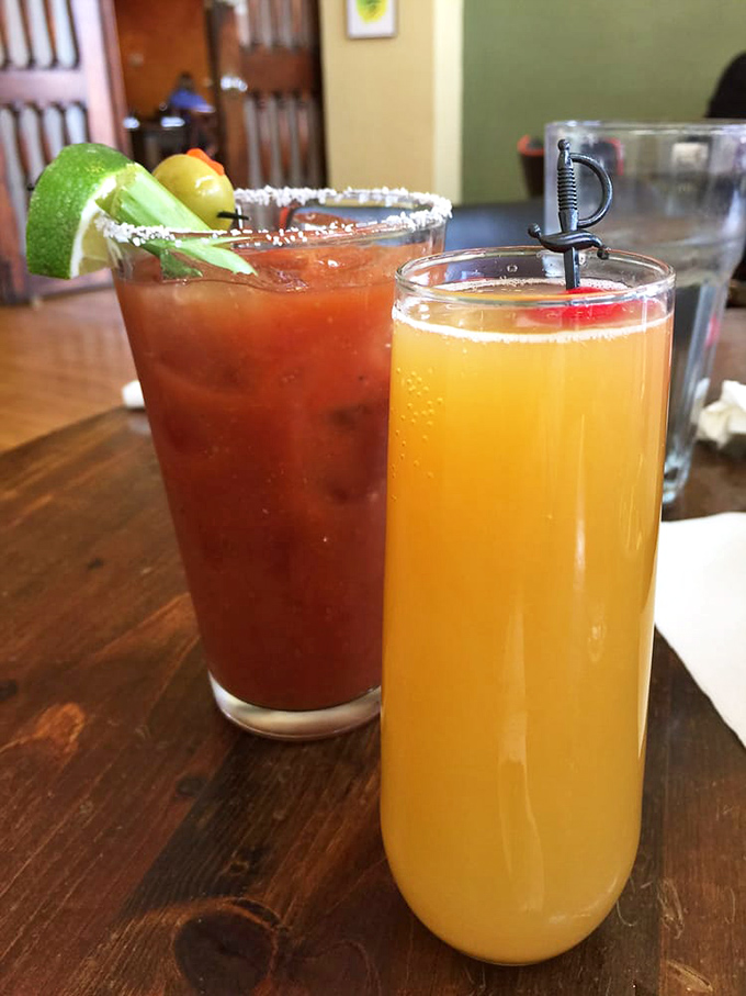 Breakfast cocktails that understand sometimes coffee alone can't handle what the day has in store. That Bloody Mary looks like it comes with bragging rights.