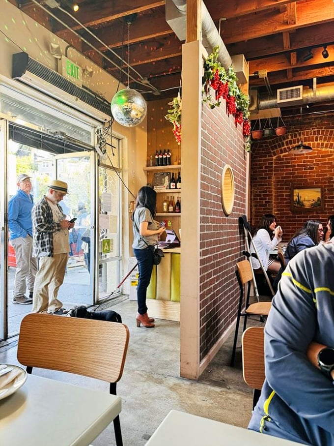 The entrance doubles as a time machine&mdash;step inside and suddenly you've forgotten all about your inbox and remember what matters: pizza.