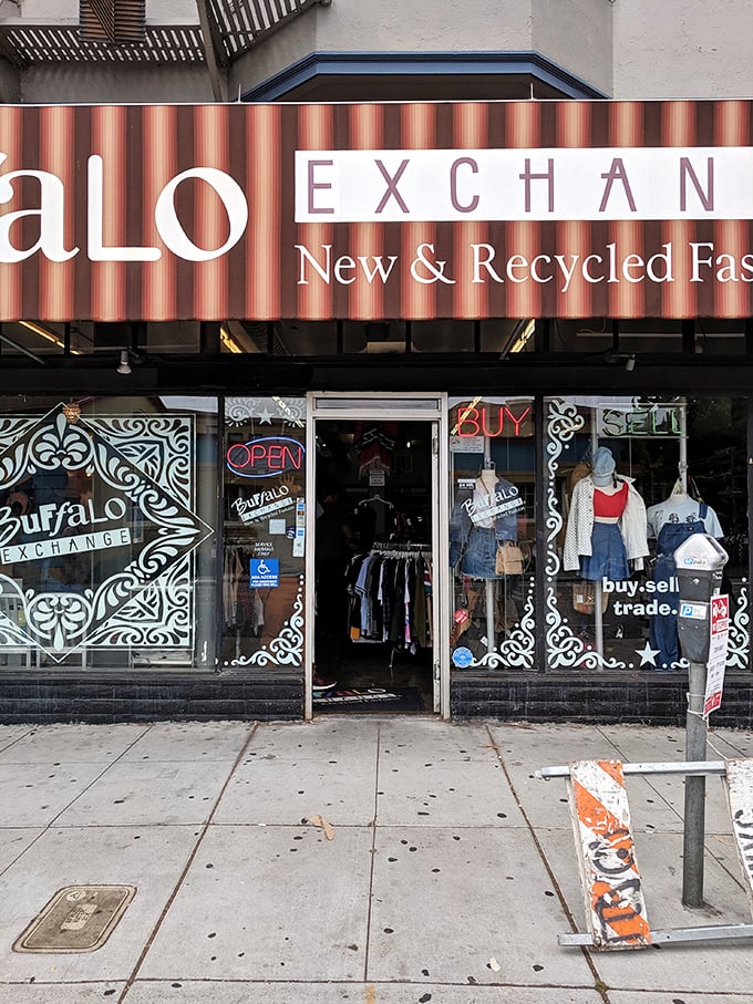 "Buy, Sell, Trade" isn't just a business model&mdash;it's a sustainable fashion philosophy behind those decorated windows.