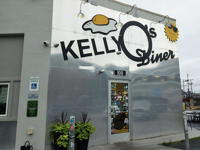 Plants flanking the entrance offer a touch of green welcome before you dive into a world of breakfast possibilities.