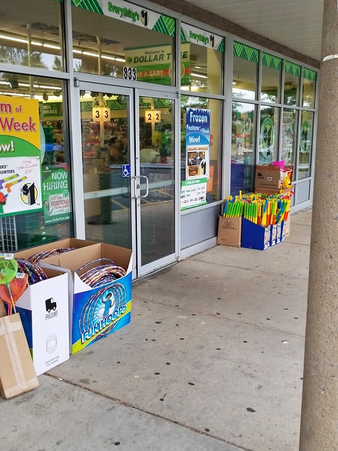 The entrance beckons with seasonal displays and the promise of discoveries that make you feel like a savvy shopping detective. 