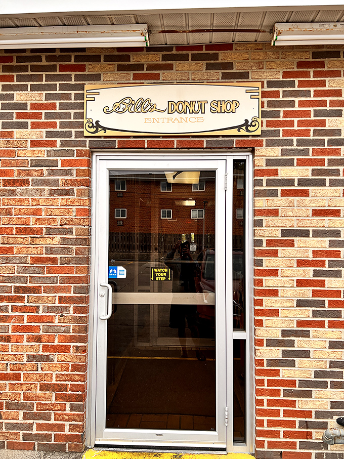 The entrance to Bill's &ndash; a portal to a simpler time when happiness could be purchased for the price of a handmade donut.