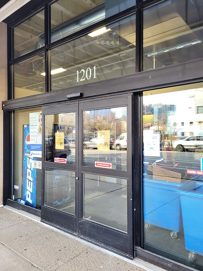 The entrance to wonderland&mdash;where the address (1201) might as well be code for "thousands of possibilities behind these doors."