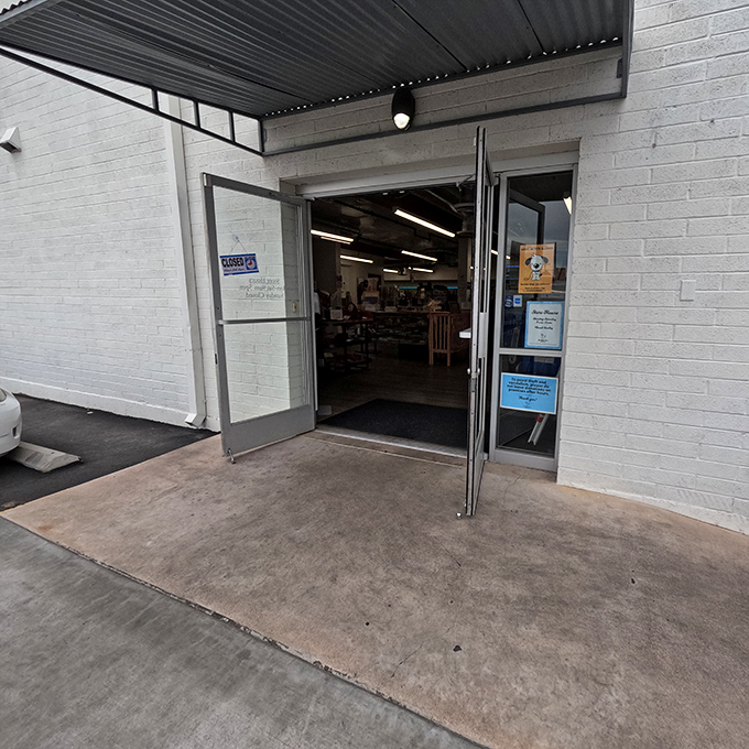 The entrance beckons with promise &ndash; these doors have welcomed thousands of treasure hunters and sent them home with unexpected delights.