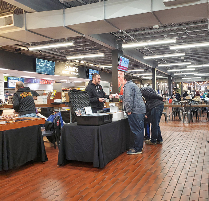 Transactions and temptations abound in the food court. That moment when you realize you've come for antiques but stayed for lunch.