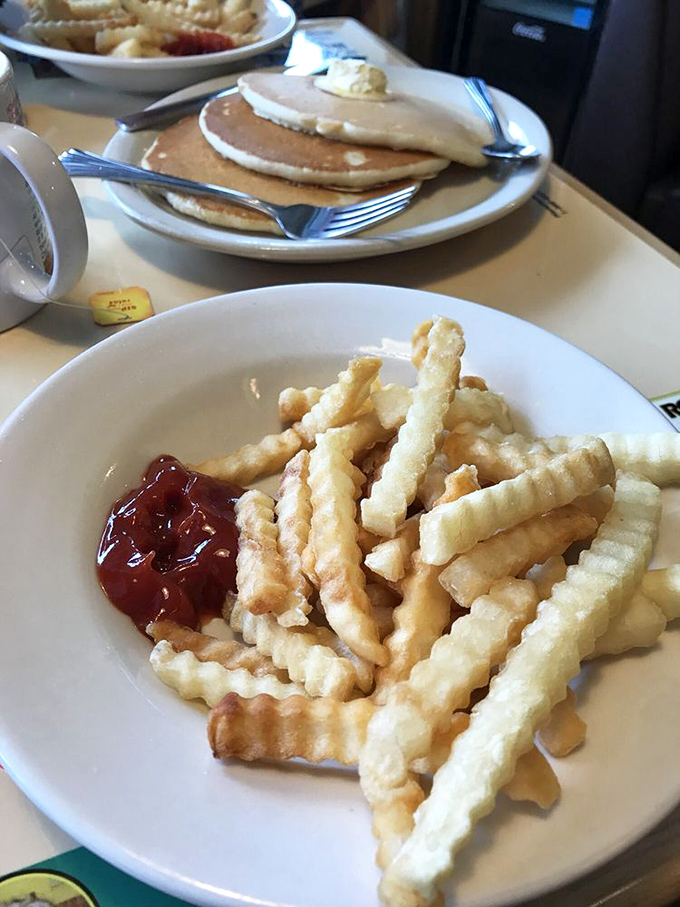 Crinkle-cut fries with a side of nostalgia. These crispy potato soldiers stand ready to escort any sandwich to greatness.