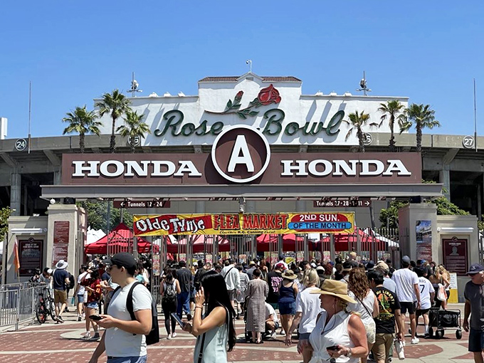 The pearly gates of bargain heaven. Early birds and serious collectors queue up, knowing the best treasures disappear faster than morning coffee.
