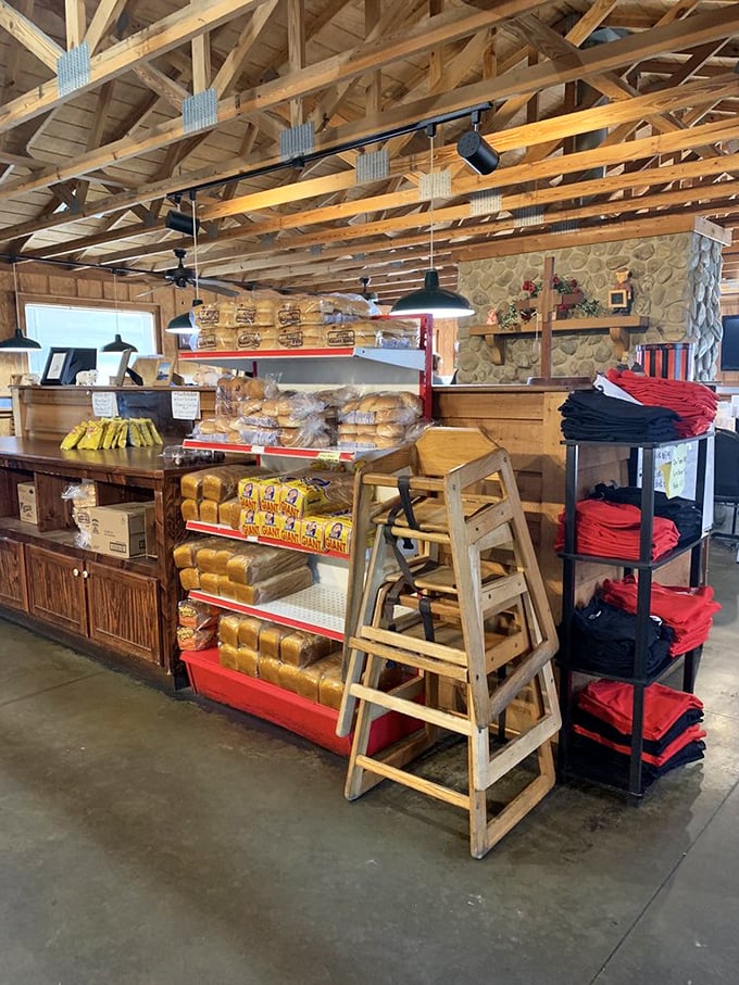 Not just a counter&mdash;it's barbecue mission control, where fresh bread and banana pudding await their call to delicious duty.