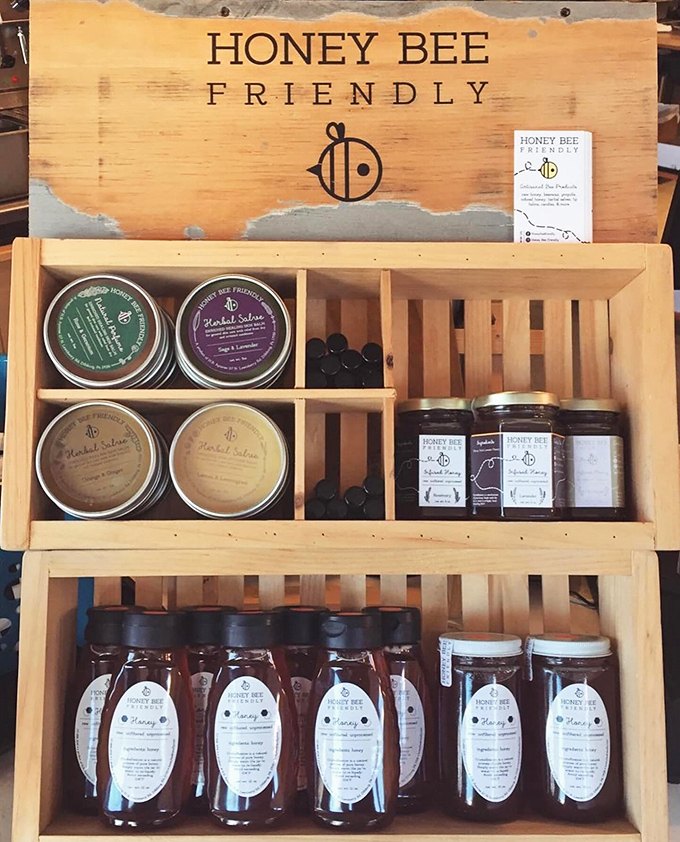 Honey products gleaming golden like liquid sunshine captured by bees who clearly take their work seriously.