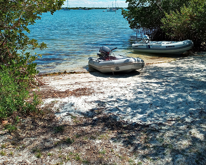 Island transportation, simplified. These humble dinghies unlock hidden coves and secret fishing spots unreachable by foot.