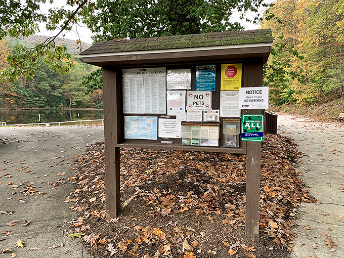 The analog version of Google Maps. This information board offers old-school guidance without asking for your location data.