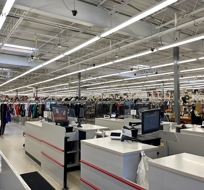 The vastness of Valley Thrift's interior is humbling. Those ceiling lights illuminate thousands of possibilities and countless second chances.
