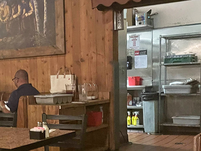 A glimpse into the working heart of the restaurant, where culinary magic happens without fanfare or pretension.