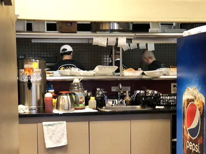 A glimpse into the kitchen where breakfast magic happens&mdash;no smoke and mirrors, just skilled hands and well-seasoned equipment.