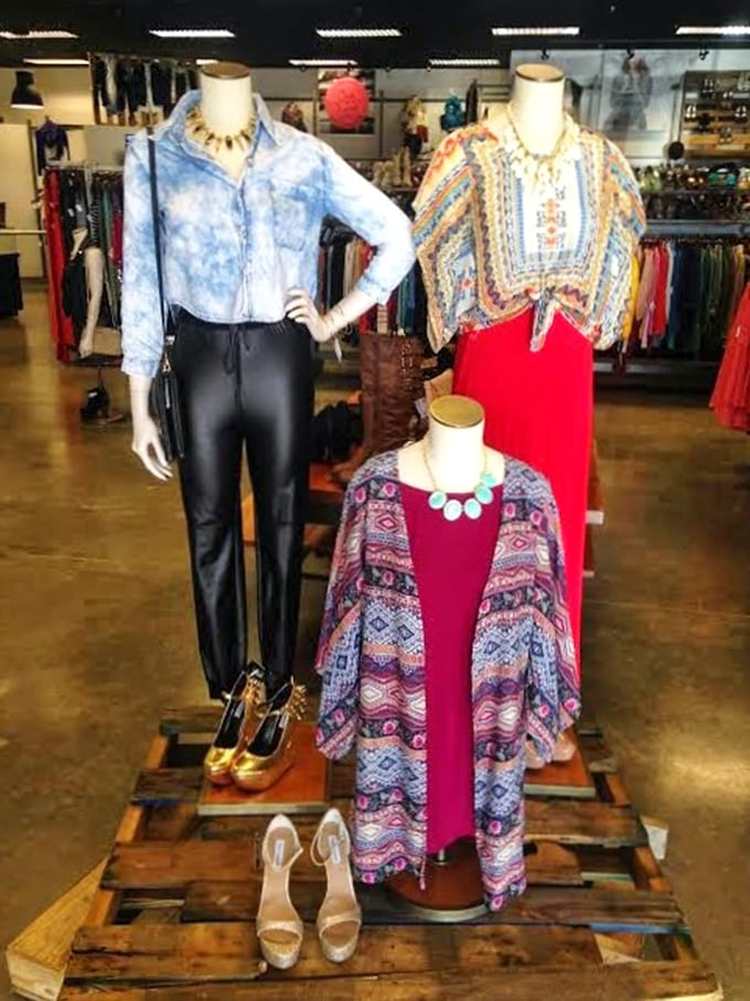 Mannequins showing off the art of the possible. These curated outfits whisper, "Yes, you too can look this put-together for under $50."