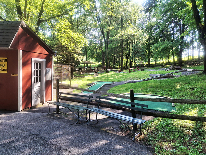 Mini-golf with a view! Challenge the family to a friendly round after emerging from your subterranean adventure.