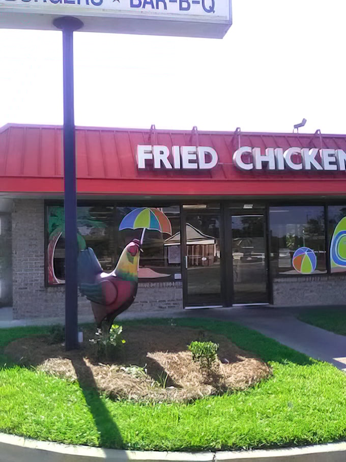 Even the rooster statue outside knows &ndash; this is poultry paradise, where chickens achieve their highest calling.