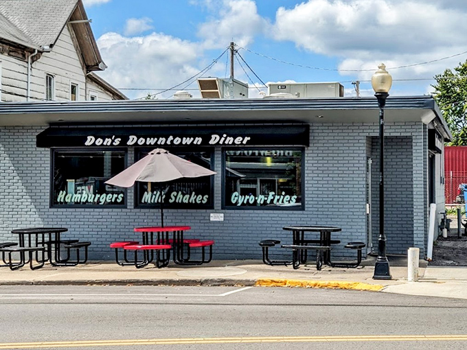 Outdoor seating at Don's isn't just convenient&mdash;it's front-row tickets to small-town America, where conversations flow as freely as the coffee refills.