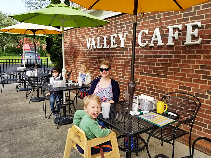 The outdoor seating area offers fresh air with your fresh coffee, proving that breakfast tastes even better with a side of sunshine.