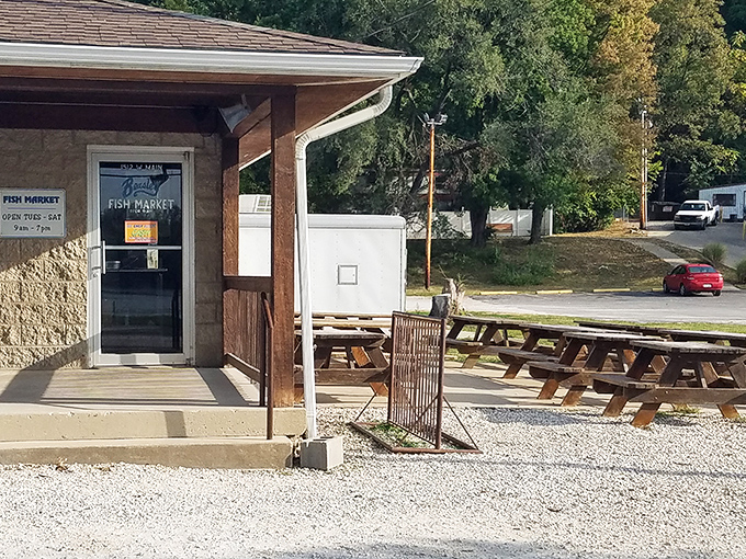The humble entrance to flavor paradise. What this fish market lacks in fancy architecture, it more than makes up for in culinary satisfaction.