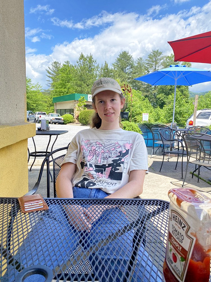 Mountain views enhance every bite when you choose to dine al fresco at this charming outdoor oasis.