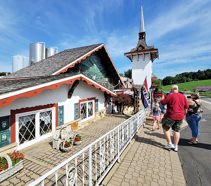 The Swiss-style architecture isn't just Instagram bait&mdash;it's an architectural handshake promising authentic traditions amid Ohio's pastoral landscape.