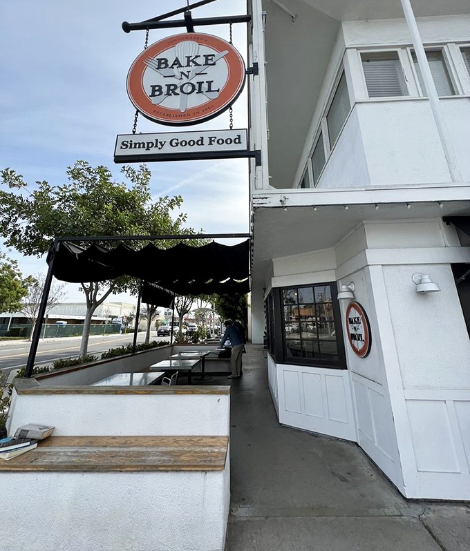 The exterior patio &ndash; where Long Beach weather and comfort food create the perfect California dining equation.