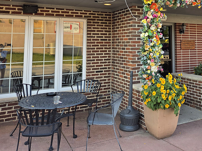 When Wisconsin weather permits, this charming outdoor nook offers fresh air with your digestif and post-dinner conversation.