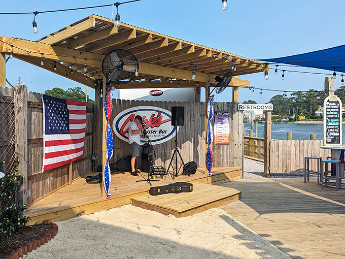 Live music under open skies&mdash;because great seafood deserves a soundtrack. Where food, music, and waterfront views create perfect harmony.