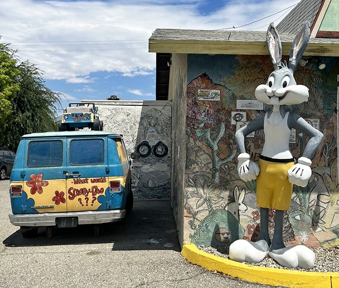 The exterior mural celebrates San Bernardino while honoring the birthplace of fast-food history. 