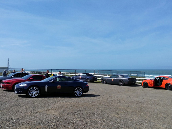 Car enthusiasts take note: even your fancy vehicles look humbled against this backdrop. Nature: 1, Automotive engineering: 0.